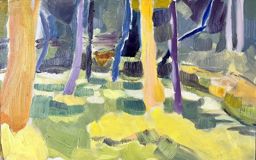 Line shape colour 22. Under the Trees (II) - Art Draw Paint